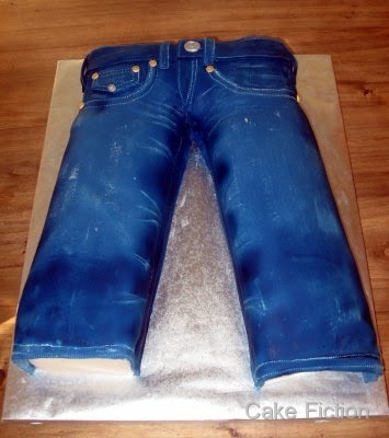 Cake Fiction: True Religion Blue Jeans Cake