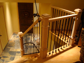 Works by Lucas Mark: prefab iron banister installation