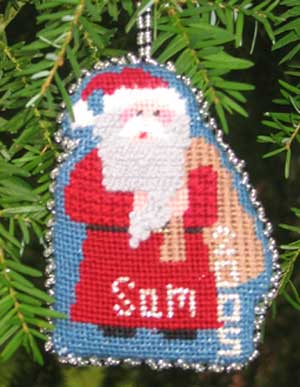 Summer's Snippets: Santa Beaded-Edge Ornament