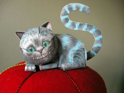 Cheshire Cat Paper Toy Instructions in Wonderland