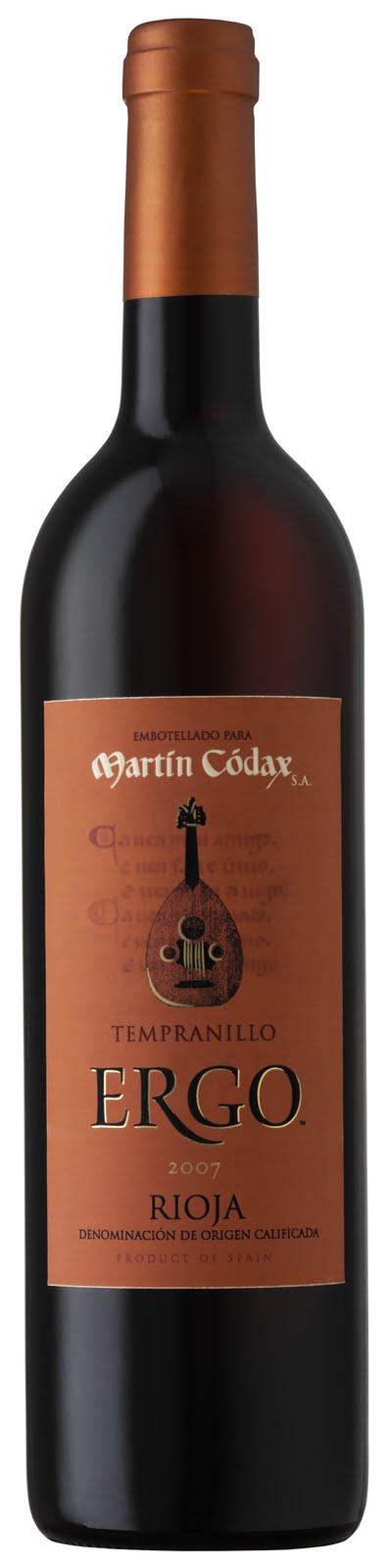 Expert Wine Novice: 2007 Martin Codax Ergo Tempranillo