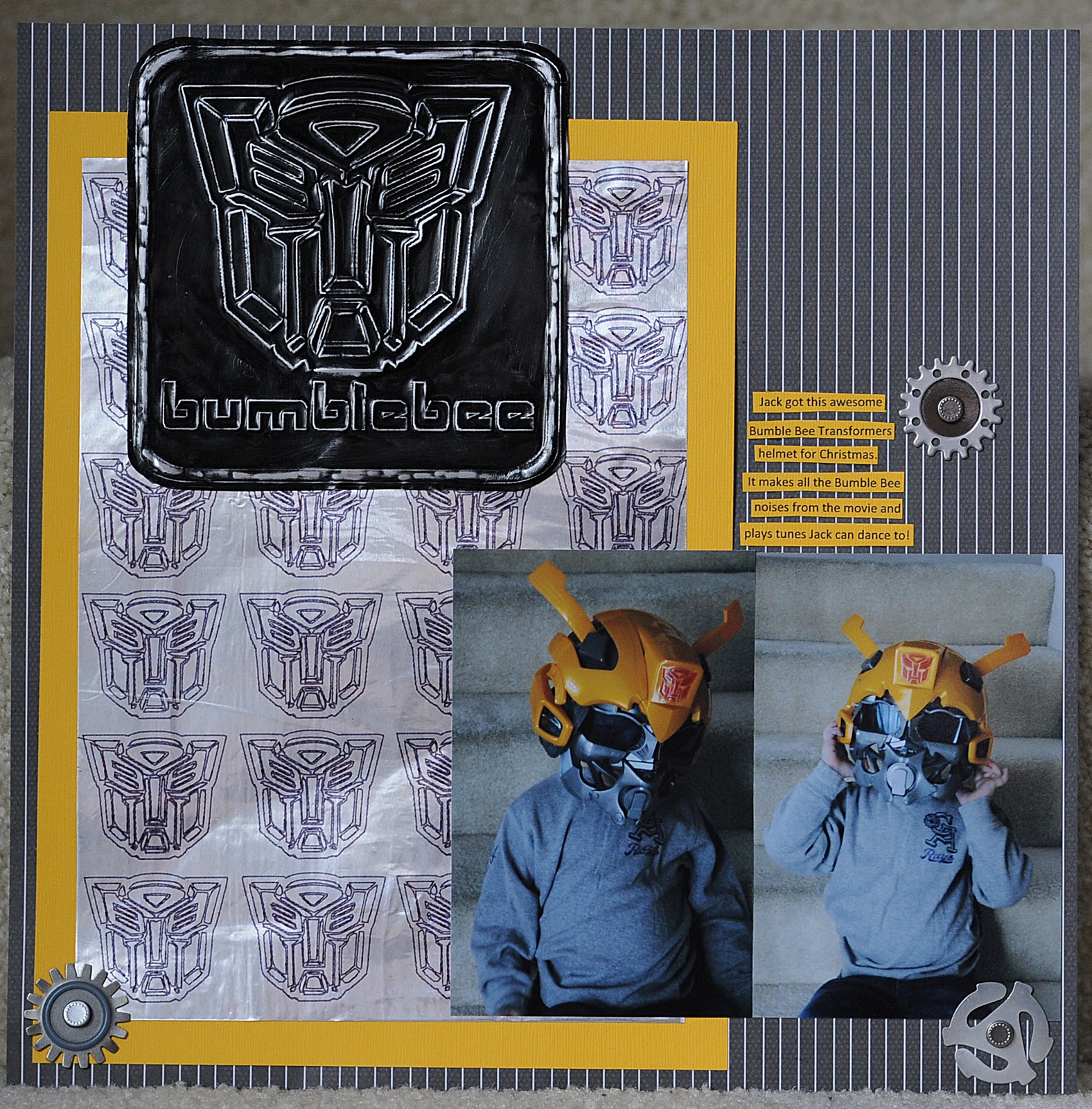 Amy Corbin: Bumblebee Transformer layout with Chomas Creations ...