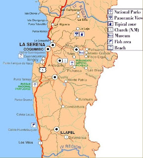 Chile Map Of Coquimbo Region