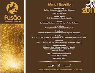 Fusão | Restaurante - Lounge: Menu Reveillon | 2010 / 2011