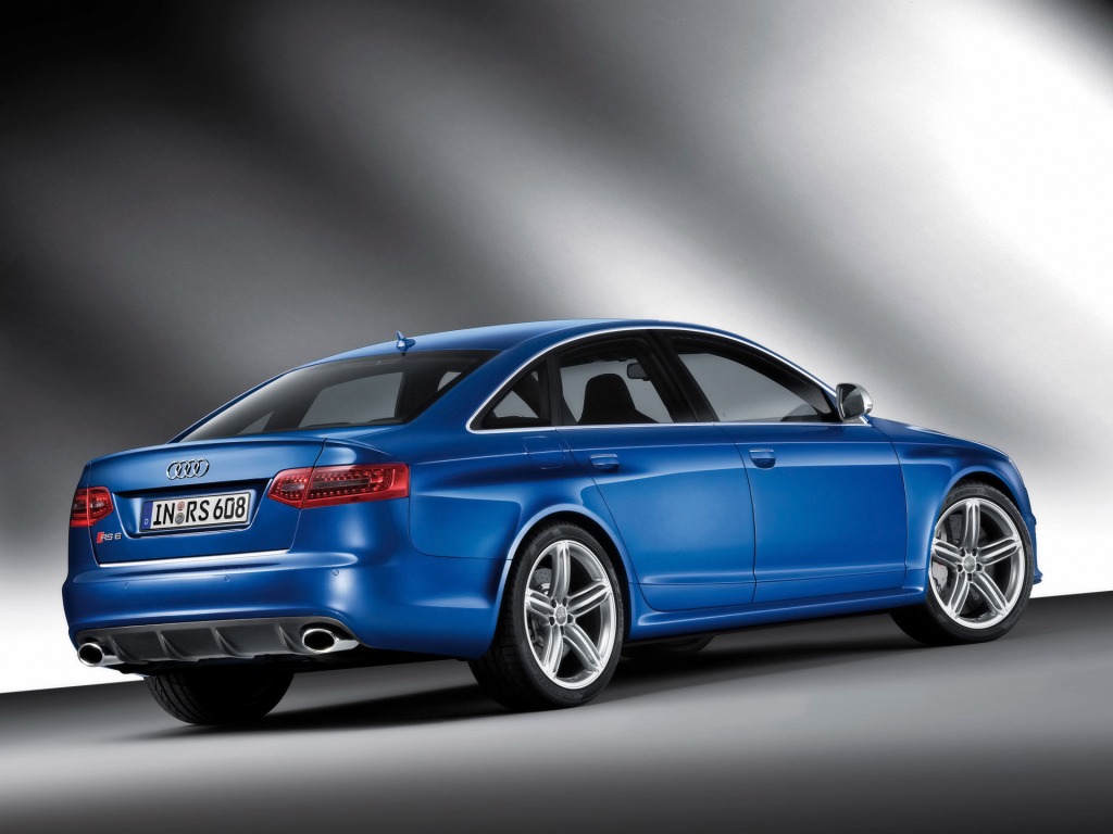 Pozadine za desktop - Automobili: Plavi automobil Audi RS6 2009.