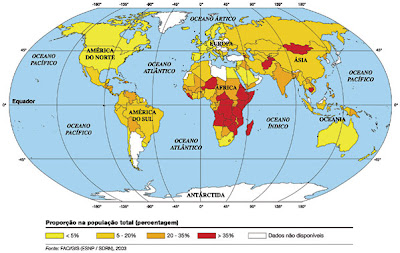 Professor: André Vasconcellos: Mapa mundi da fome