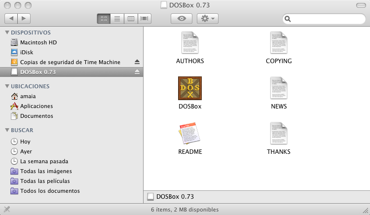 Primer paso: el emulador MS/DOS