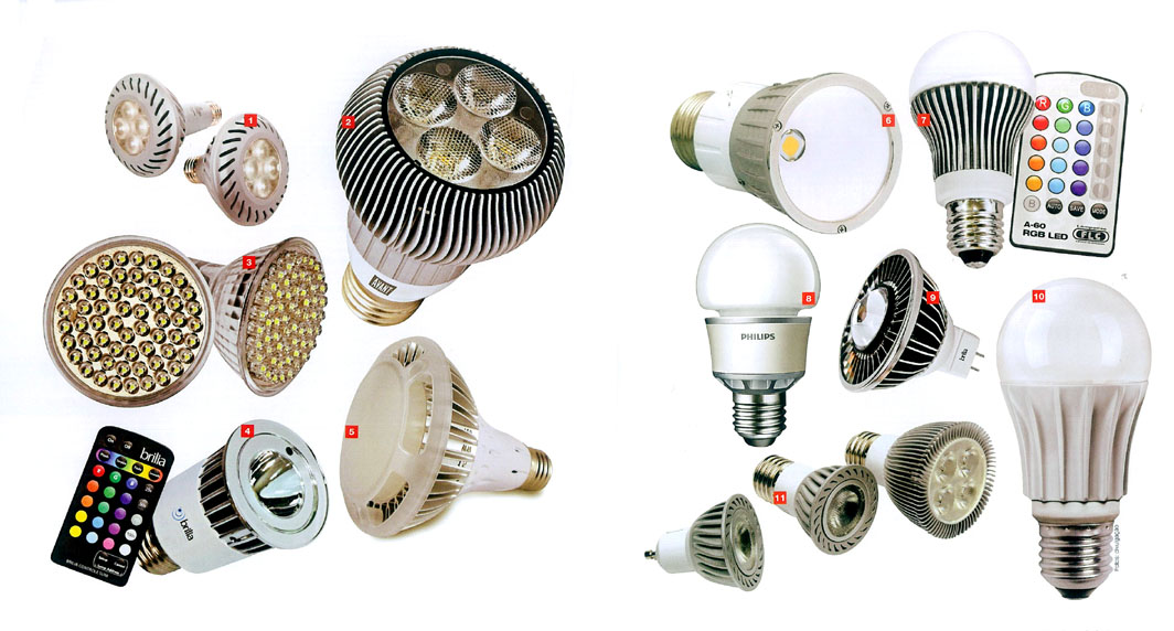 Arquitetura de Iluminação: LEDs de diferentes funções e tamanhos