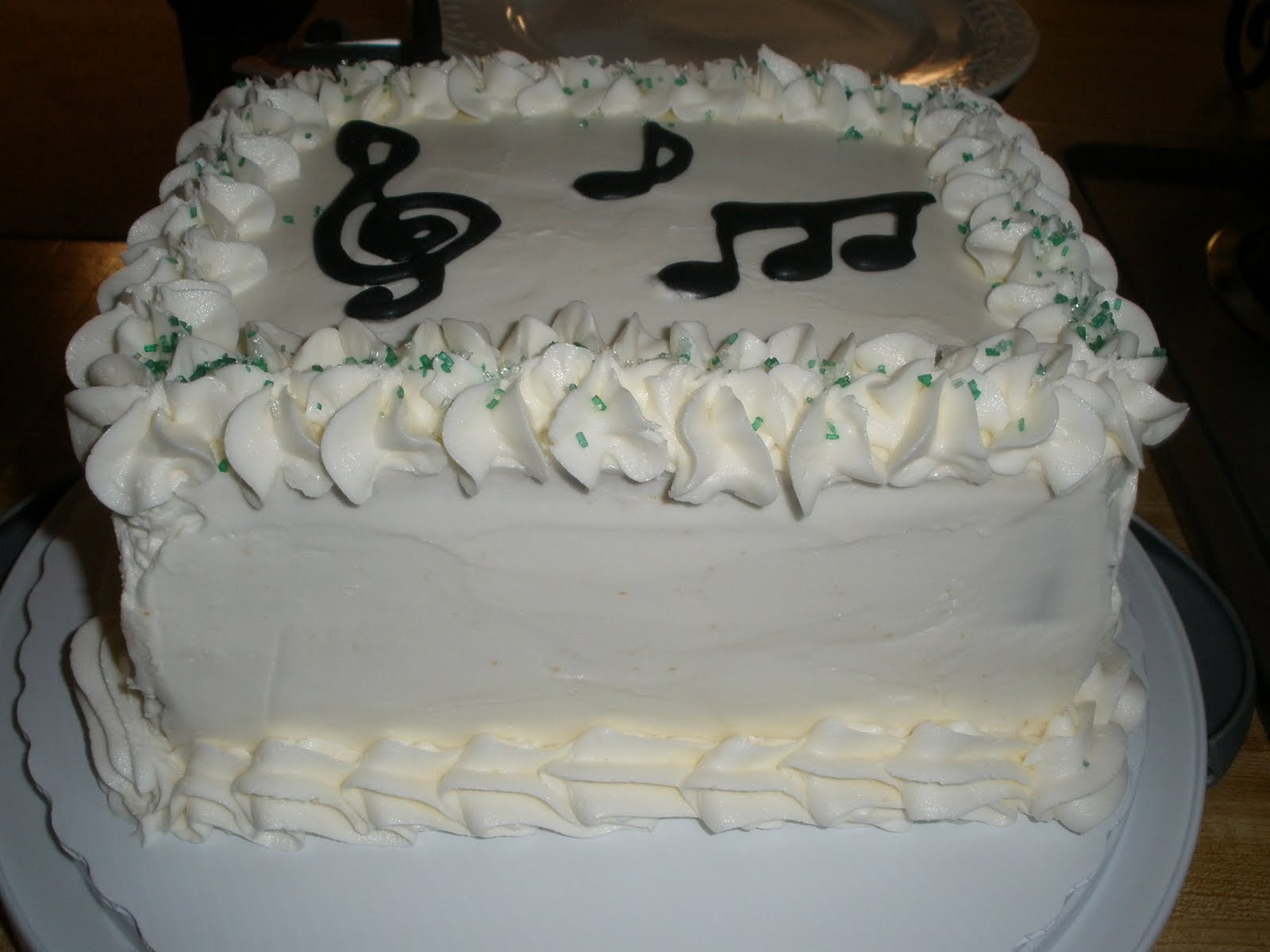 have your cake... and eat it too: birthday cake with music notes