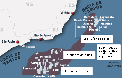 Mapa do Pré-Sal Brasileiro - Blogosfera