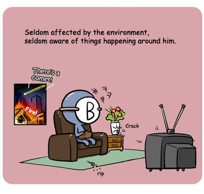 The Lazy Girl's Blog: Blood type comic: type B overview