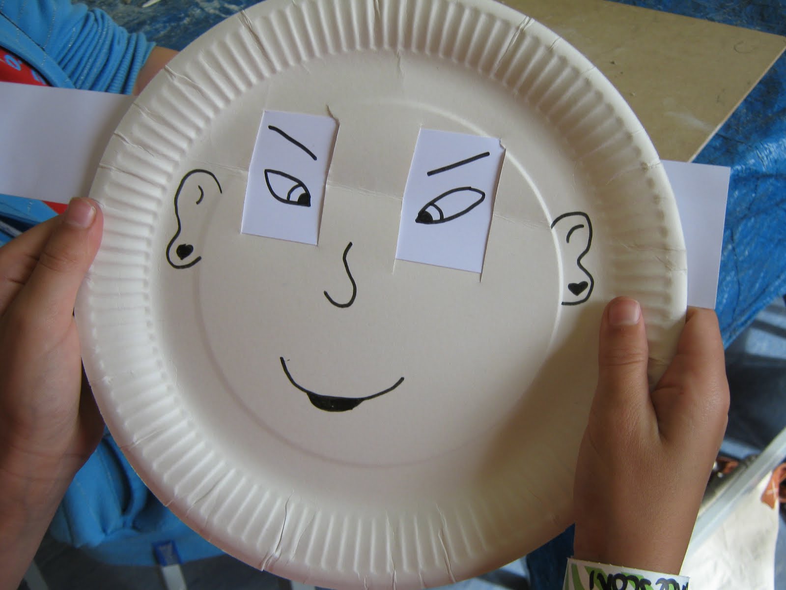 Hayley Fern: paper plate 'change-an-expression' face