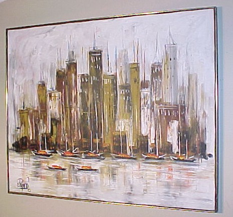 Time Capsule: Lee Reynolds Large Original Oil Painting Vanguard Studios