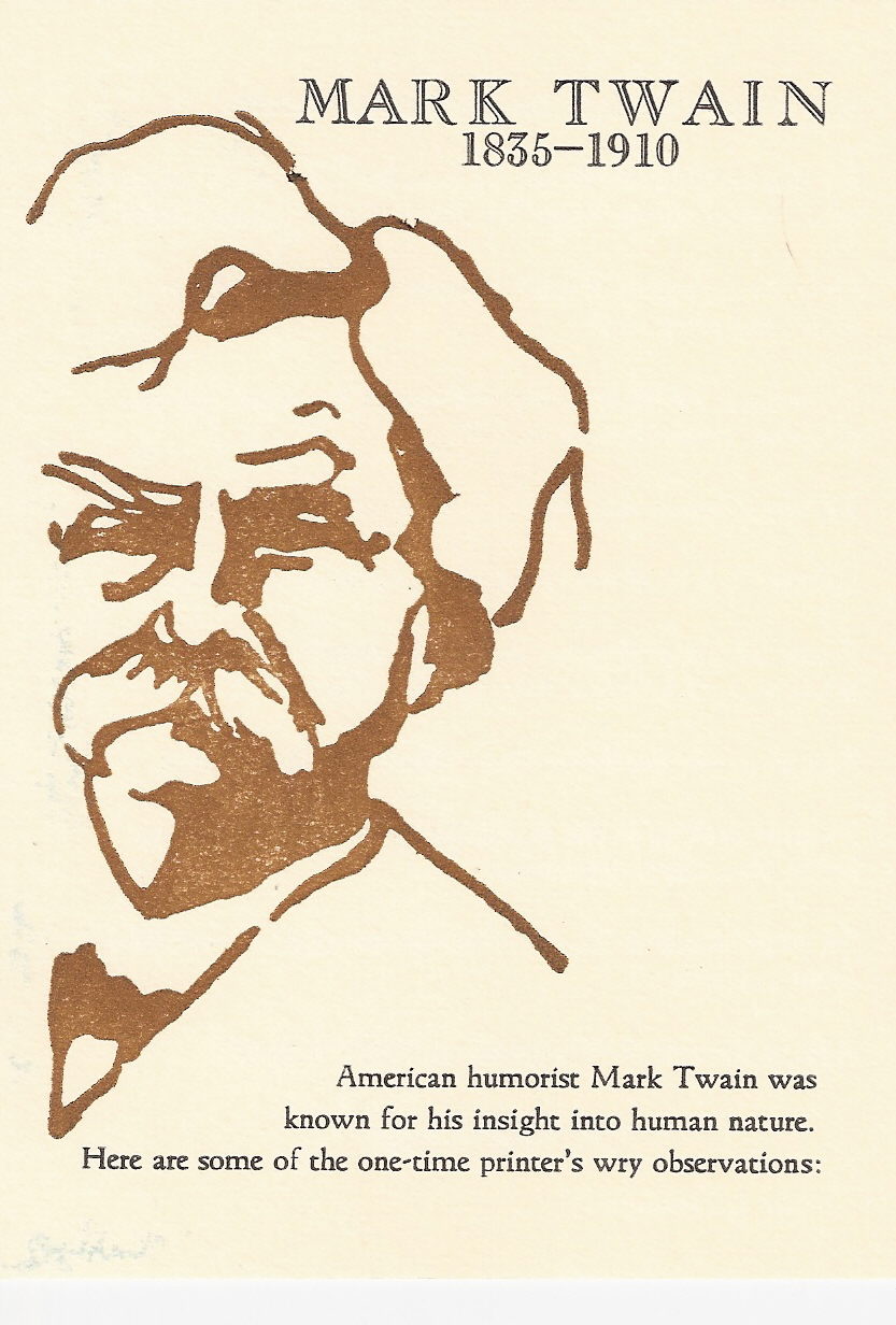 Lasting Impressions: Mark Twain, Printer