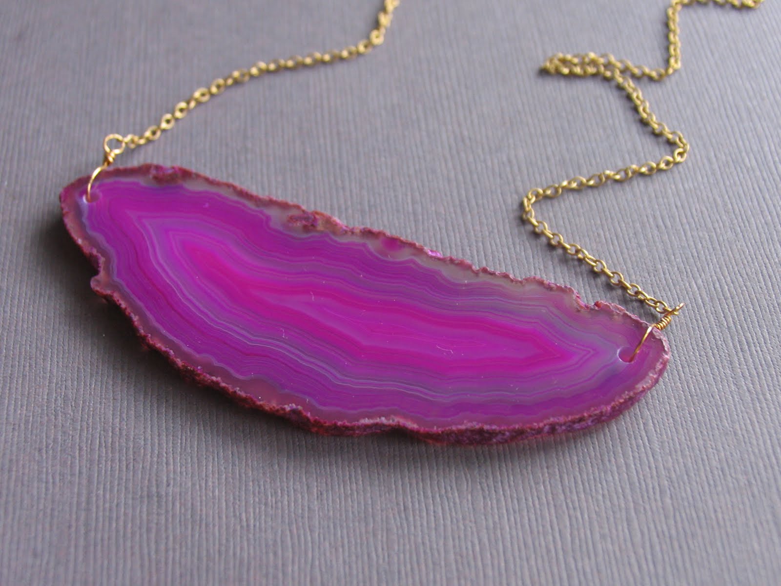 Nature Inspired Handcrafted Jewelry: New Agate Slice Necklaces