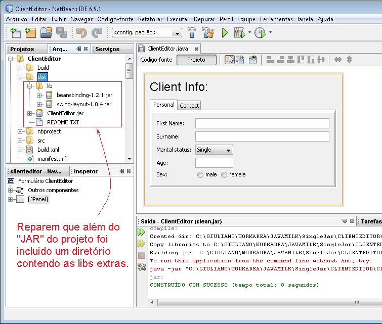 Java Milk: Configurando seu projeto no netbeans pra gerar um único ...
