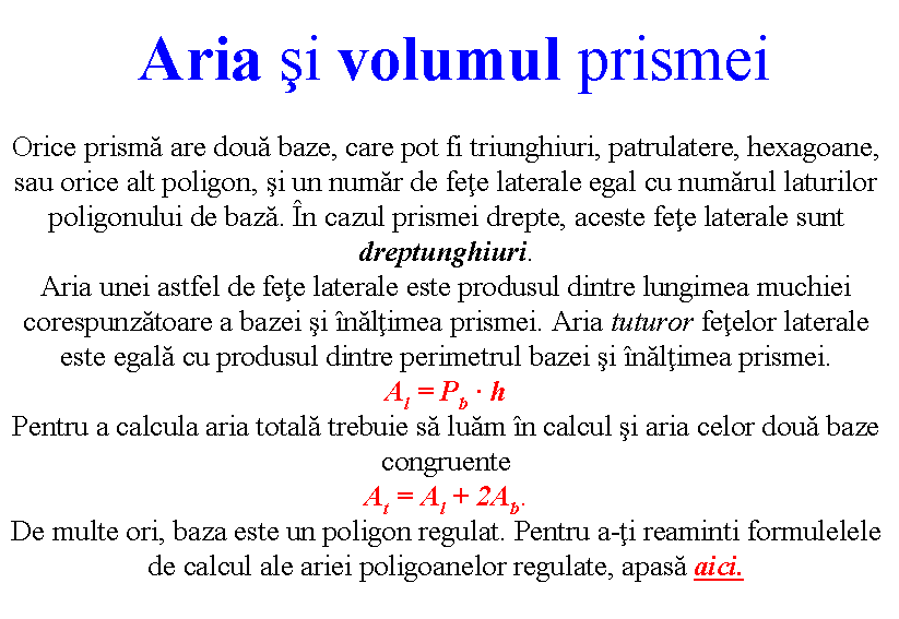 GEOMETRIA ÎN SPAŢIU: PROIECT DIDACTIC "Corpuri geometrice-arii si volume-"