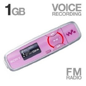 Portable Media Players: Sony 1 GB Walkman MP3 Player (Pink)