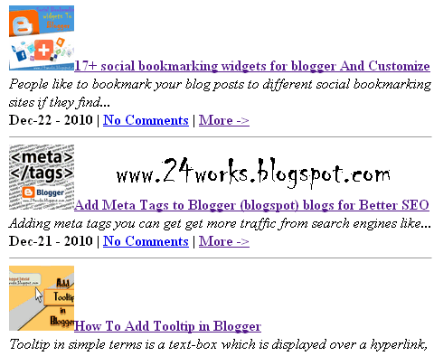 Recent Posts with Thumbnails Widget for Blogger (blogspot) ~ Blogspot ...