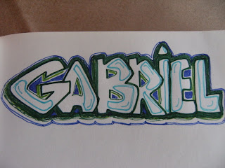 Let Her Letter 365: Day 14 - Gabriel Graffiti Style