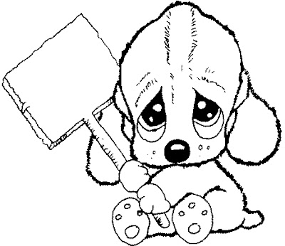 Dibujos para colorear: Perrito para colorear