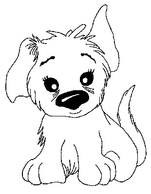 Dibujos para colorear: Perrito para colorear