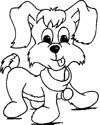 Dibujos para colorear: Perrito para colorear