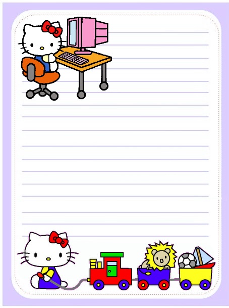 Cartas de Hello Kitty listas para imprimir - Imagui