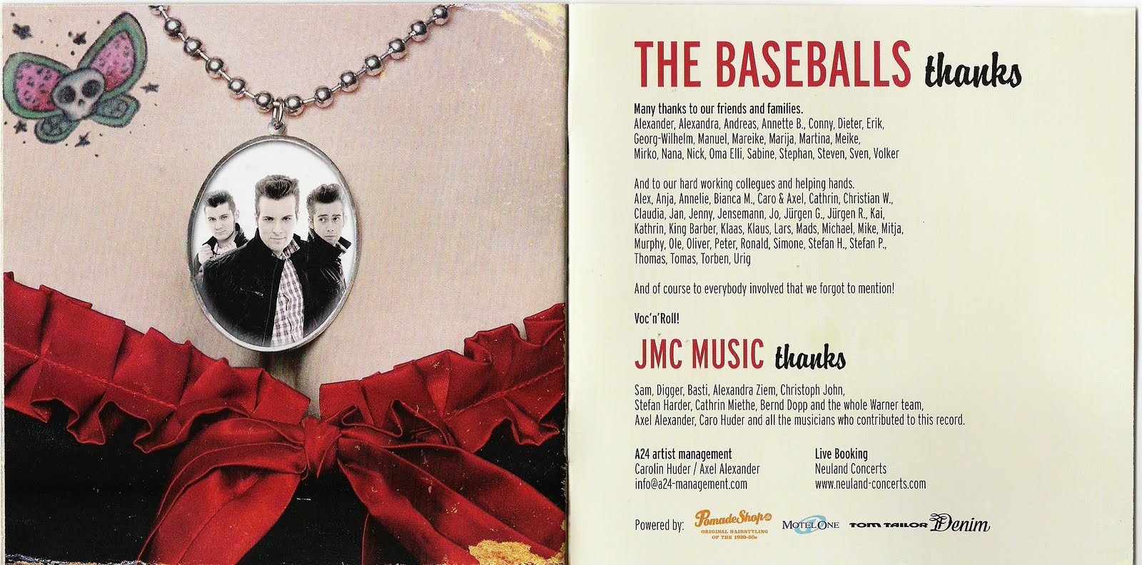 Scans del book del cd strike | The Baseballs Oficial Fanclub In Spain