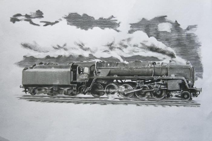 Warwick's Artwork: BR 9F 2-10-0 locomotive