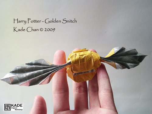 Kade Chan Origami Blog 香港摺紙工作室 (日誌): Harry Potter - Golden Snitch