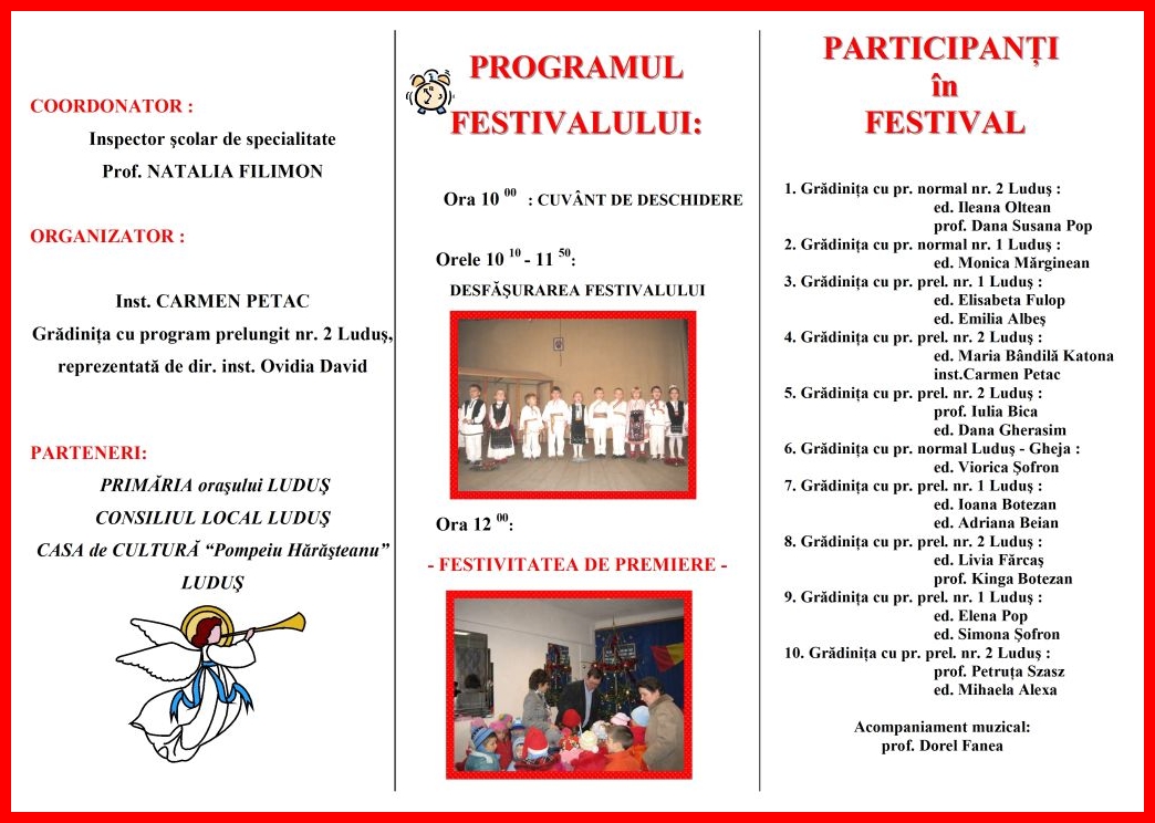 PRESCOLARII MEI: INVITATIE - PROGRAM LA FESTIVALUL CONCURS PENTRU ...