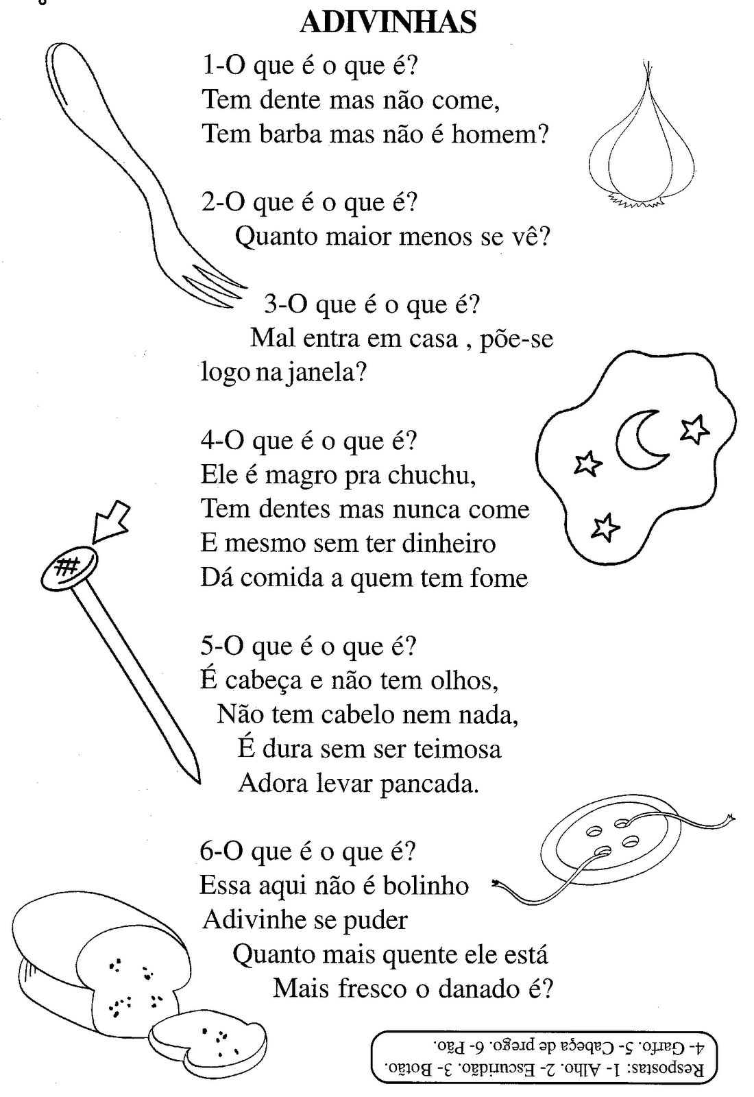 Escola Pastor Francisco Paz: Adivinhas _ Atividades para sala de aula