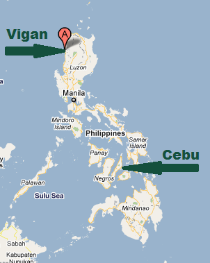 Philippines Map Vigan