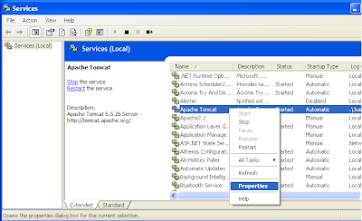 in the midst of modern: On Running Tomcat Service as Another User