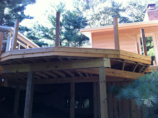 Outdoor Living: A new walk out cedar deck