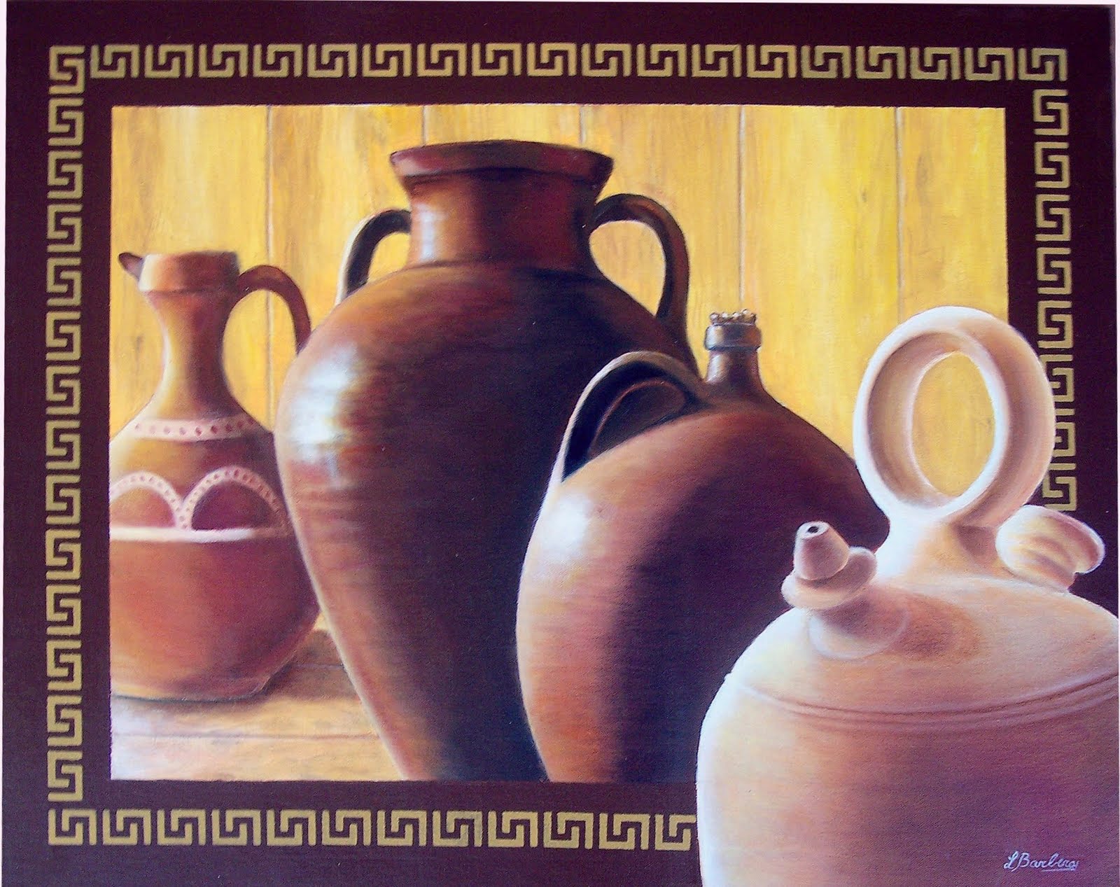 Pintura Artistica: Bodegón con Jarrones