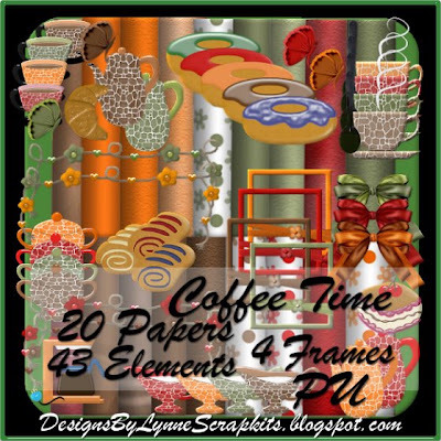 Designs By Lynne Scrap Kits: Coffee Time Scrapkit