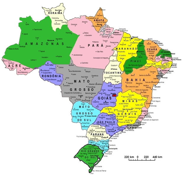 mapa do brasil estados