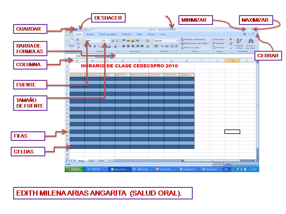 EDITH ARIAS: excel y sus partes