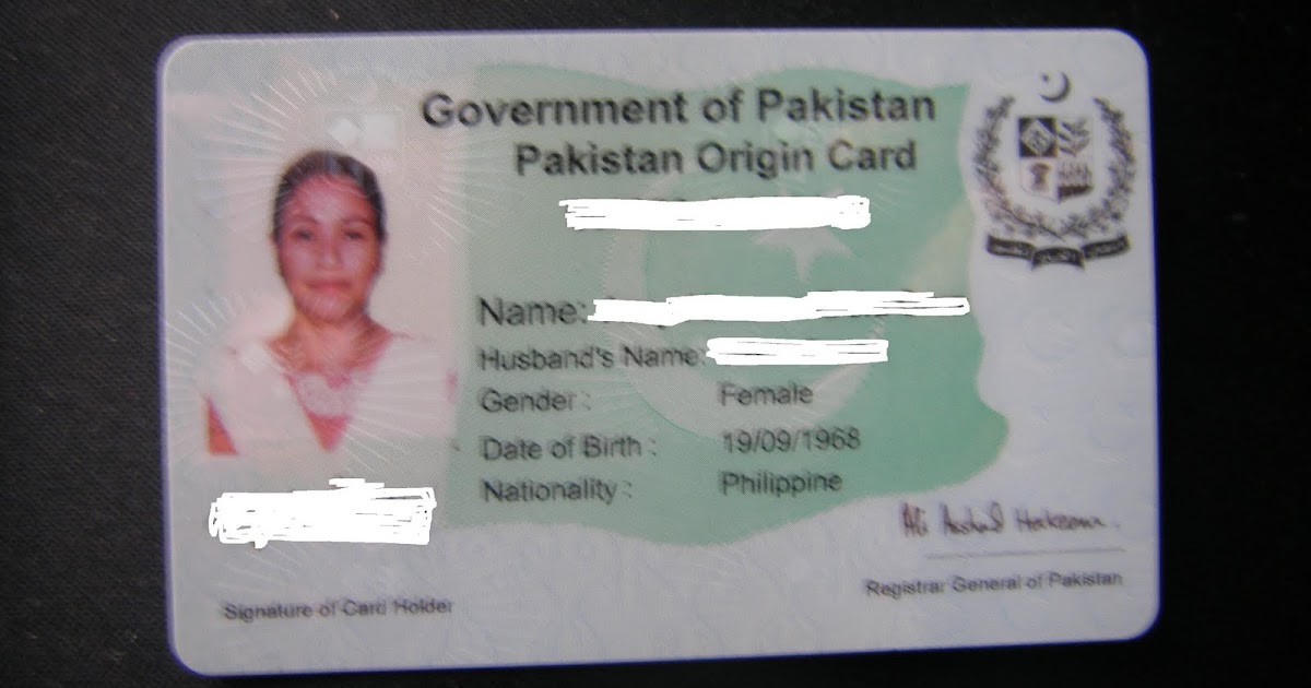 It's My LIFE: Pakistan Origin Card (POC)