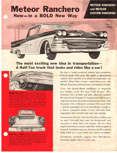 Old Cars Canada: 1957-1958 Meteor Ranchero