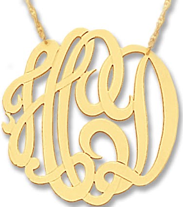 The Purple Mermaid: Celebrity Monogram Jewelry at Be Monogrammed