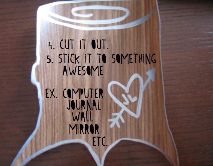 ldc designs: DIY: Contact Paper Stump Decal