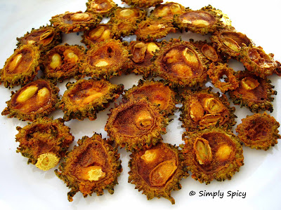 Simply Spicy: Kaipakka / Pavakka Kondattam - Bitter Gourd Crisps