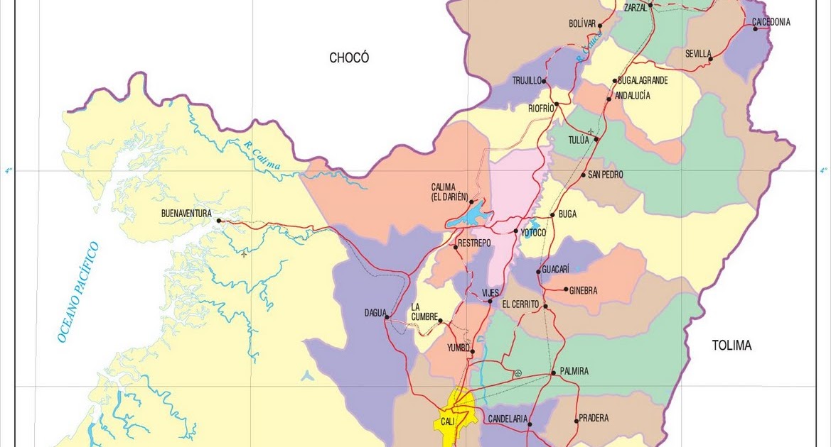 VALLE DEL CAUCA: MAPA
