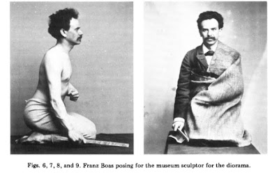 Photo-Performance Blog: Anthropologist Franz Boas posing for diorama