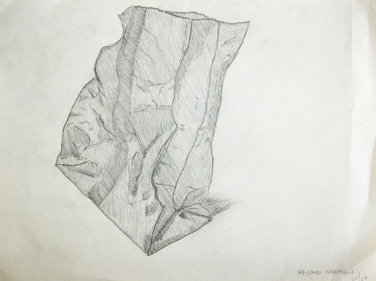 highschoolart: Paper Bag Drawing High School Art