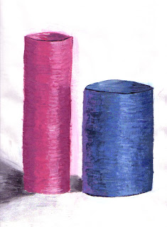highschoolart: Tint and Shade Acrylic Cylinder Painting High School Art
