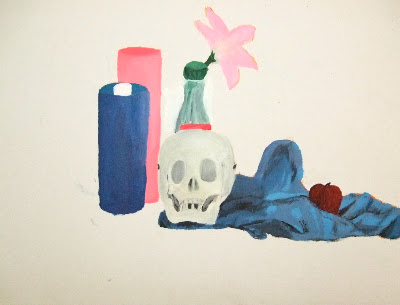 highschoolart: Still Life Acrylic High School Painting